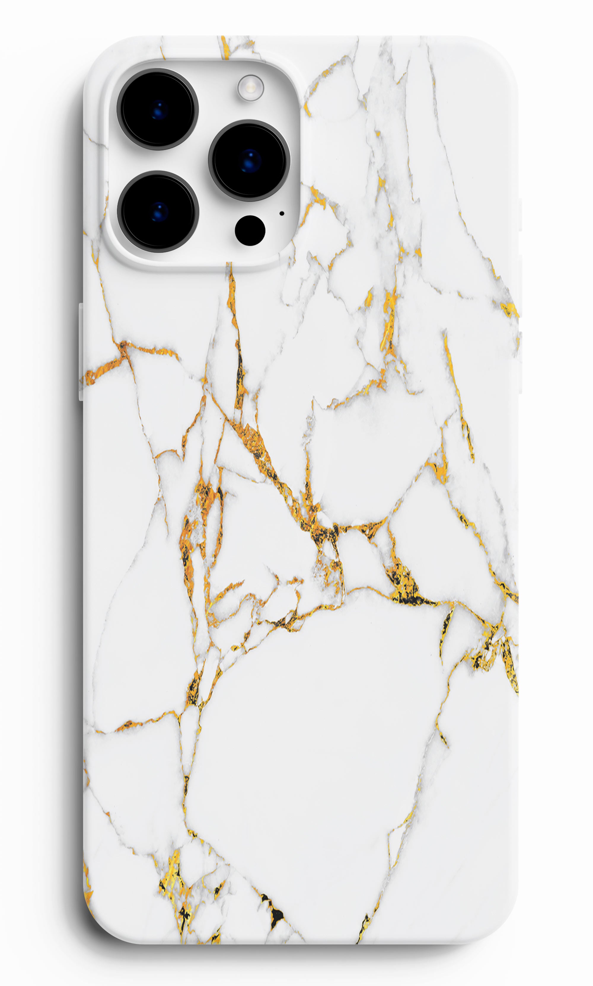 Coque motif marbre doré